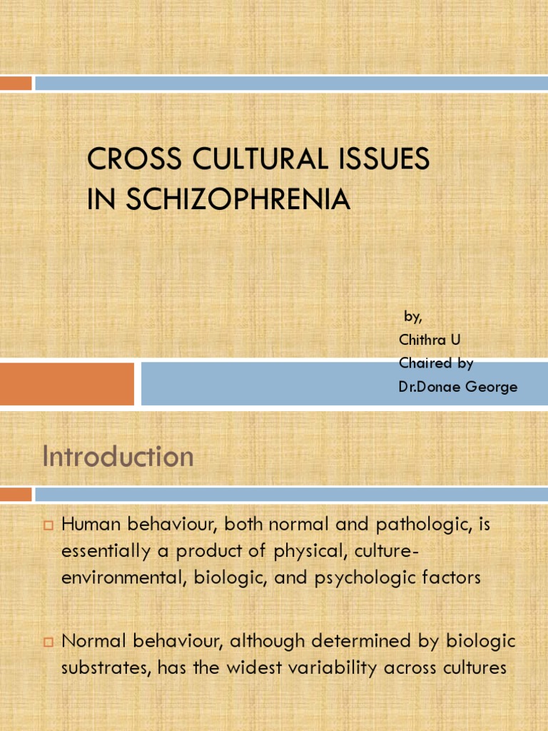 Cultural Impact on Schizophrenia | PDF | Psychosis | Schizophrenia