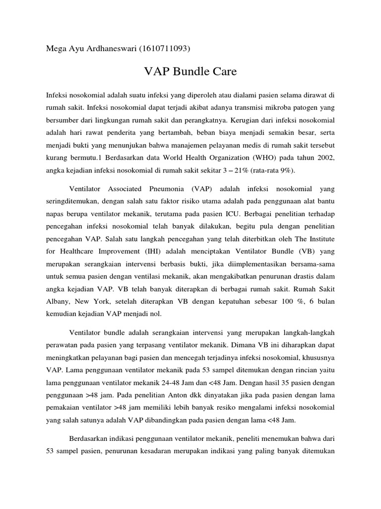 VAP Bundle Care | PDF
