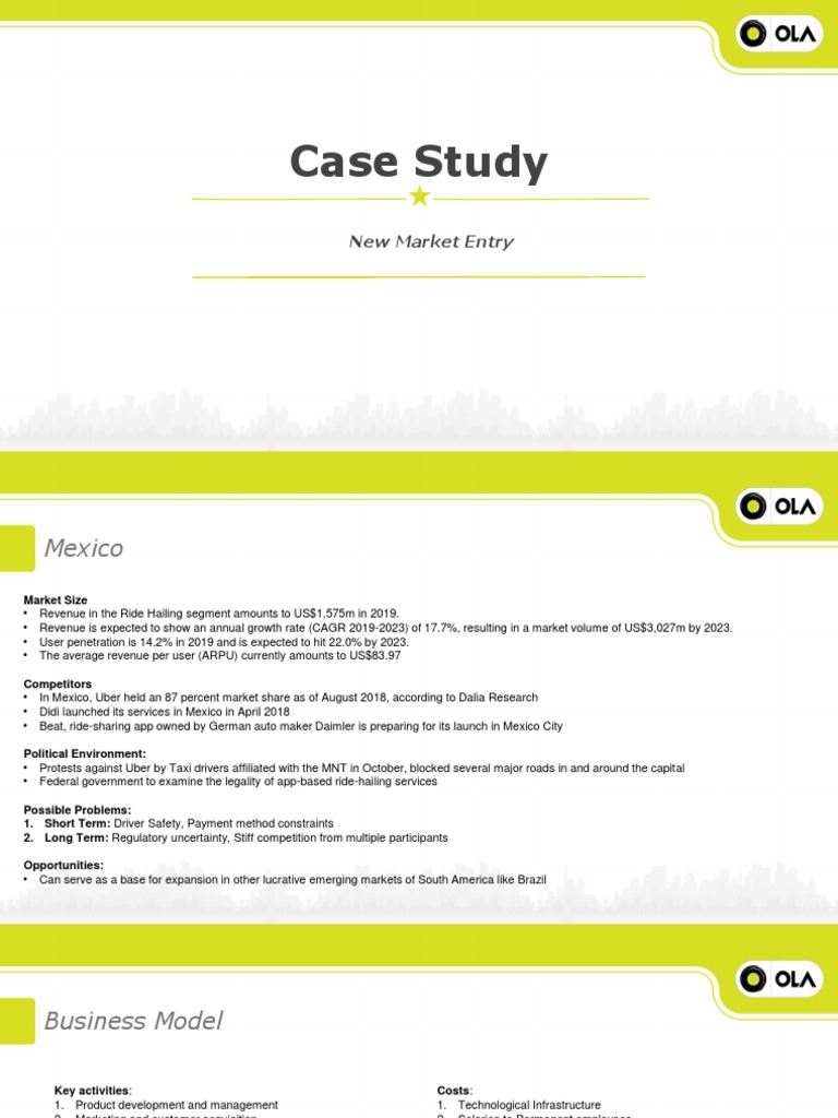 Case Study: New Market Entry | PDF | Taxicab | Business Economics