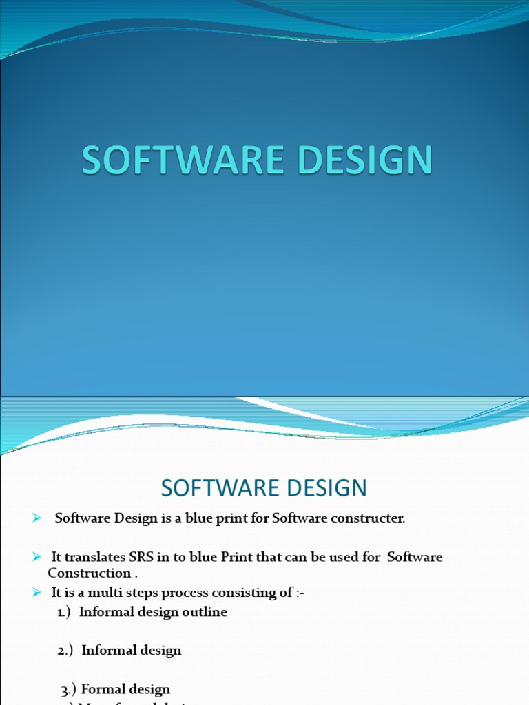 Software Design Pdf Modular Programming Design