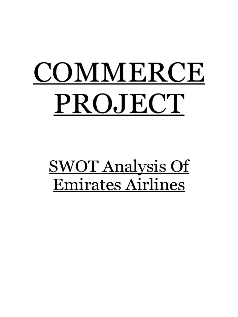 Emirates Airlines SWOT Analysis | PDF | Emirates (Airline) | Swot Analysis