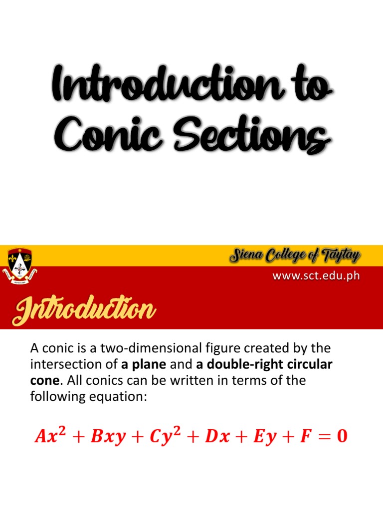 Identifying Conic Sections by Inspection | PDF | Differential Geometry ...