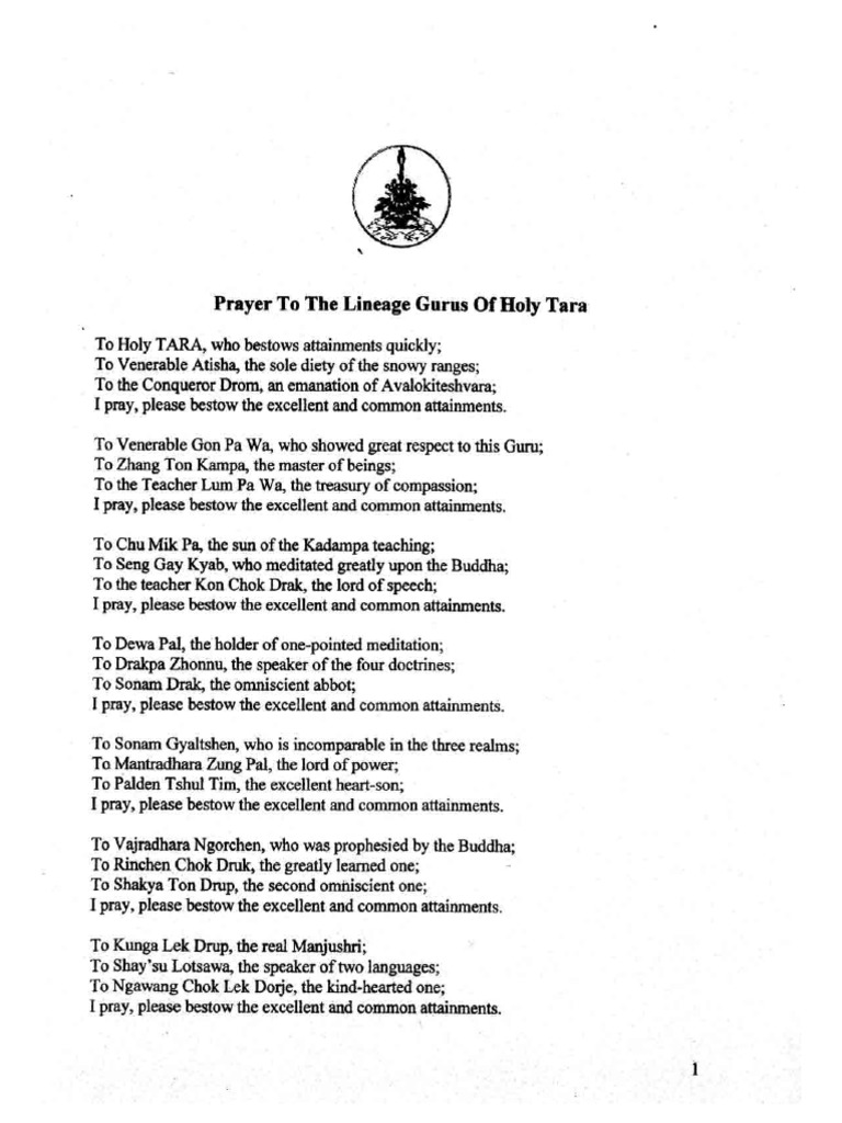 Tara Tsog Offering Text | PDF