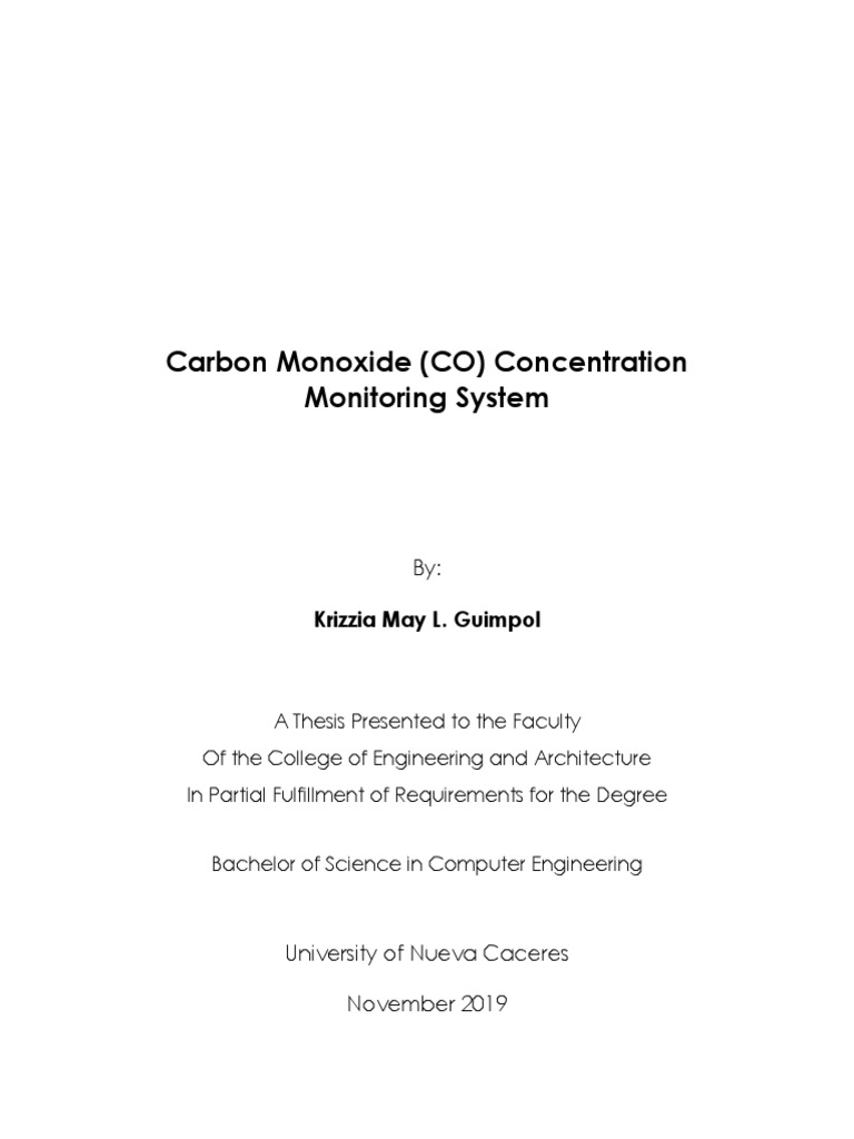 An Automated Carbon Monoxide Monitoring System with Real-Time Data Logging and Alert ...