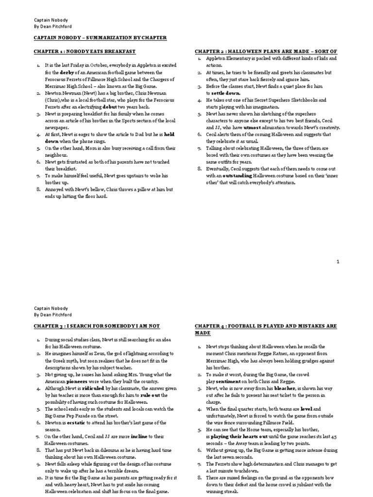 Captain Nobody by Dean Pitchford | PDF | Mystery, Thriller & Crime Fiction