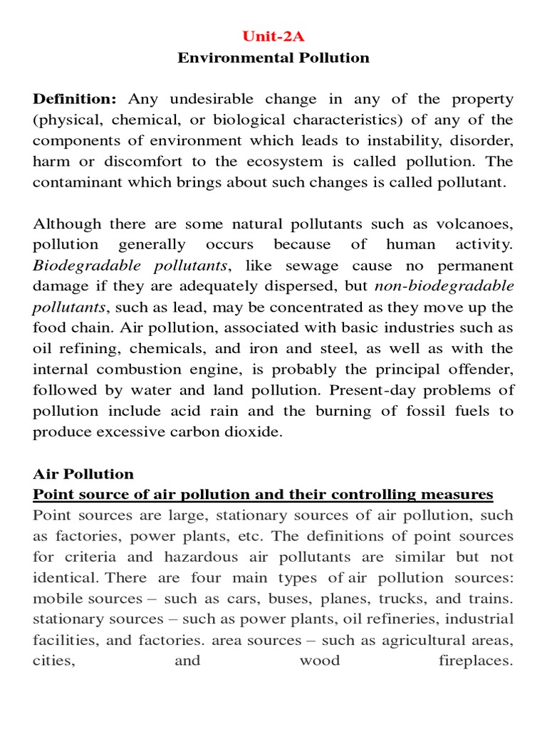 Understanding Point and Nonpoint Sources of Air Pollution and Their ...