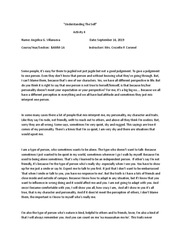 Uts (Reflection) | PDF | Psychological Concepts | Psychology