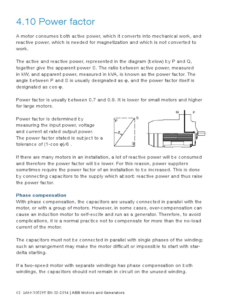 Motor Power Factor | PDF | Ac Power | Electric Motor