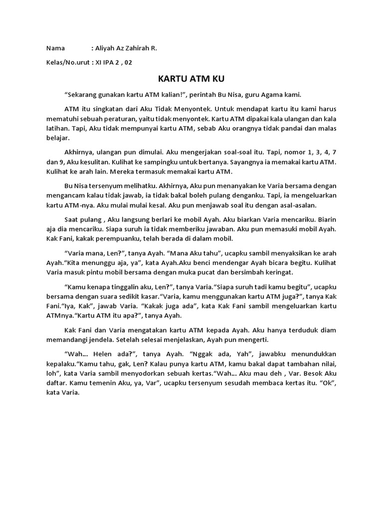 Kartu ATM: Solusi Anti Menyontek | PDF