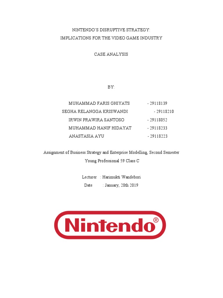 NIntendo Business Strategy | PDF | Video Games | Nintendo