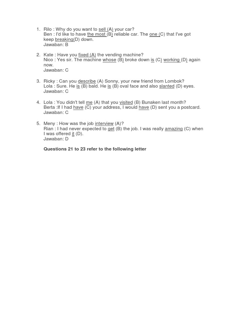 Contoh Soal UN | PDF