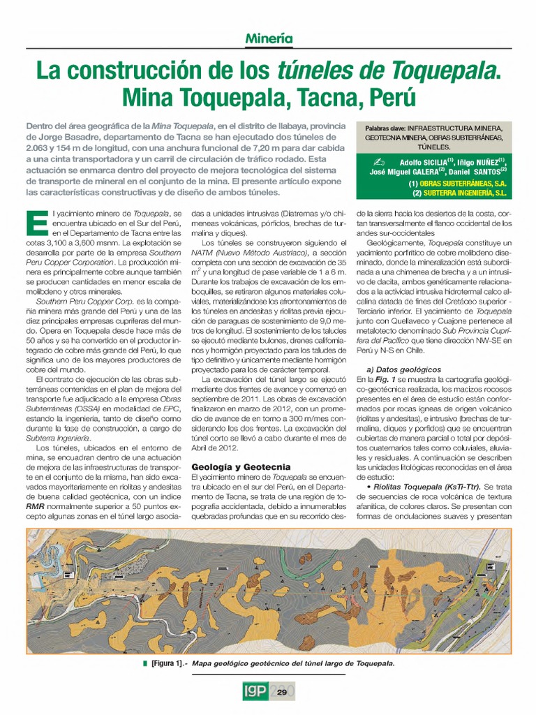 Tunel Toquepala PDF | PDF