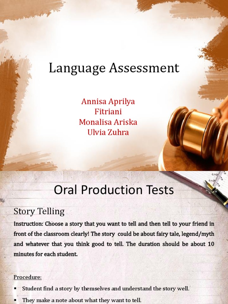 Language Assessment Activities Guide | PDF | Cognition | Learning