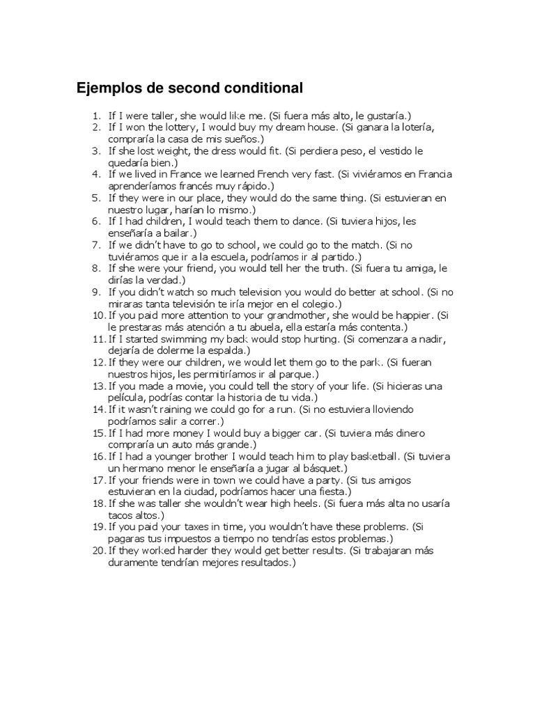 Ejemplos y Preguntas 2 Condicional | PDF | Entretenimiento (general)