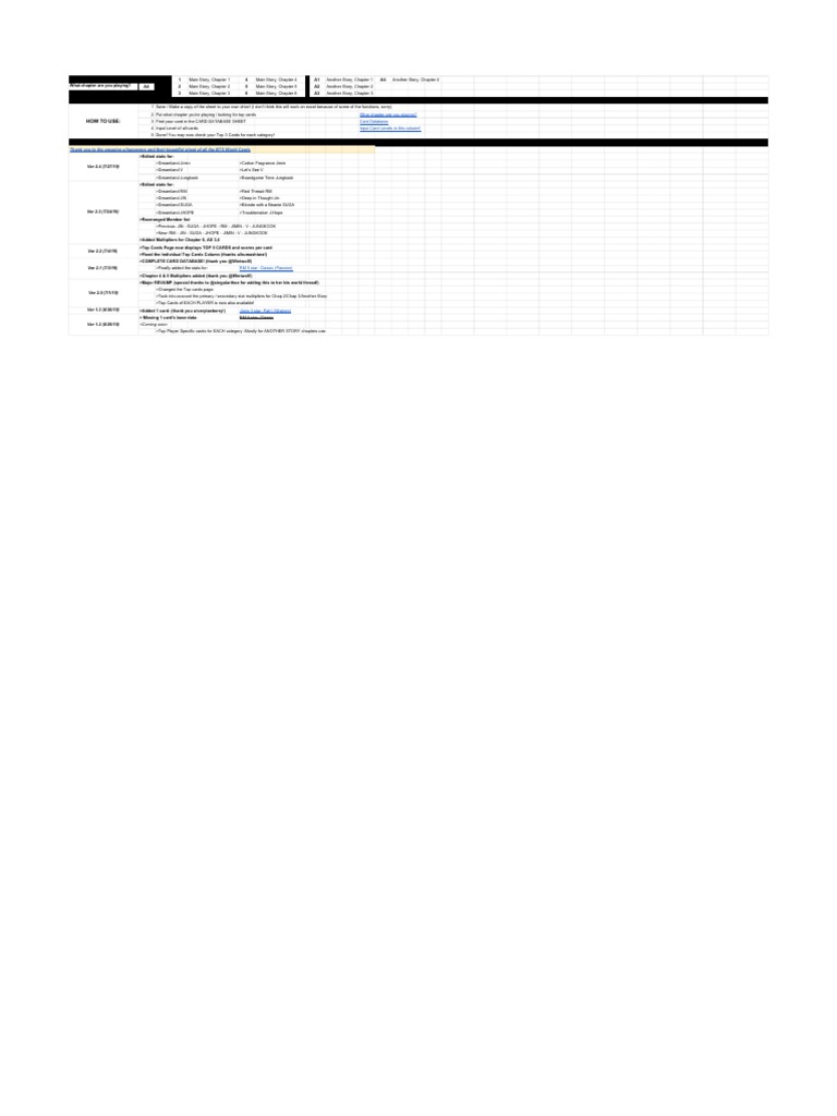 BTS World Top Card Calculator Ver2 | PDF | Entertainment (General)