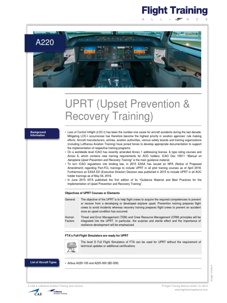 UPRT (Upset Prevention & Recovery Training) : Background Information ...