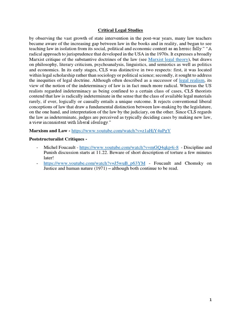 Critical Legal Studies