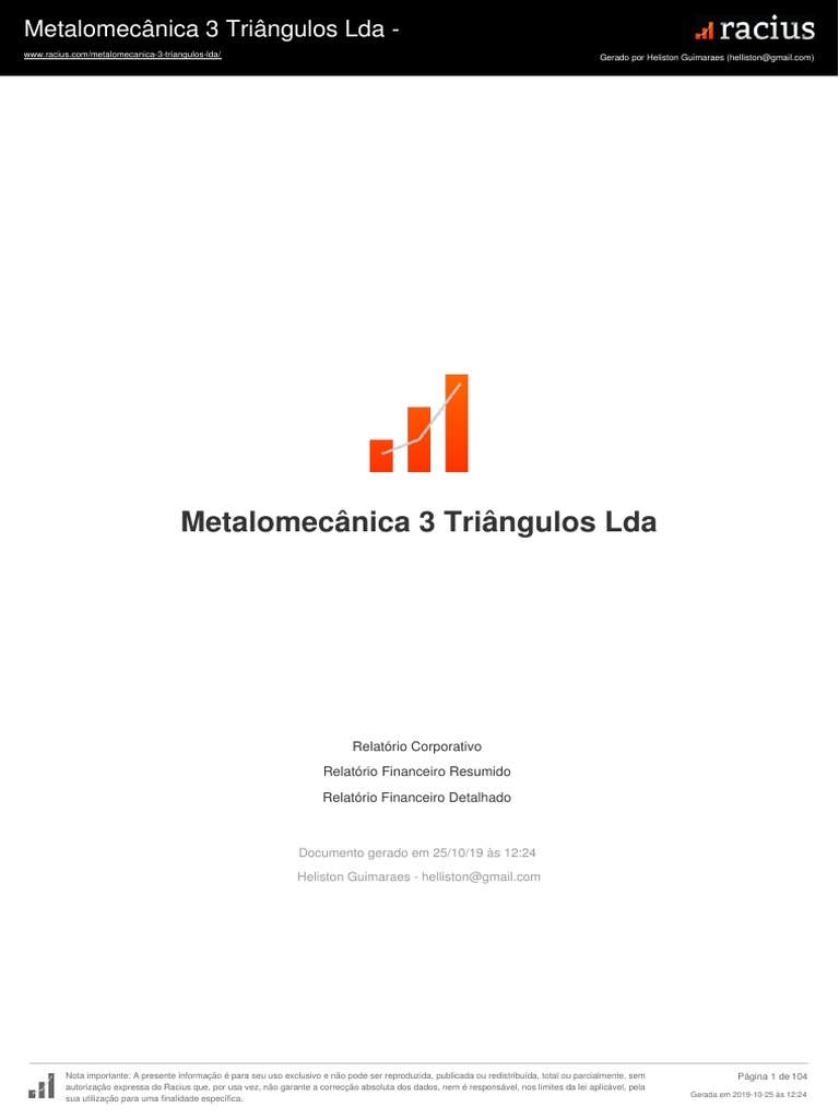 Racius Metalomecanica 3 Triangulos Lda 20191025 PDF | PDF | Euro ...