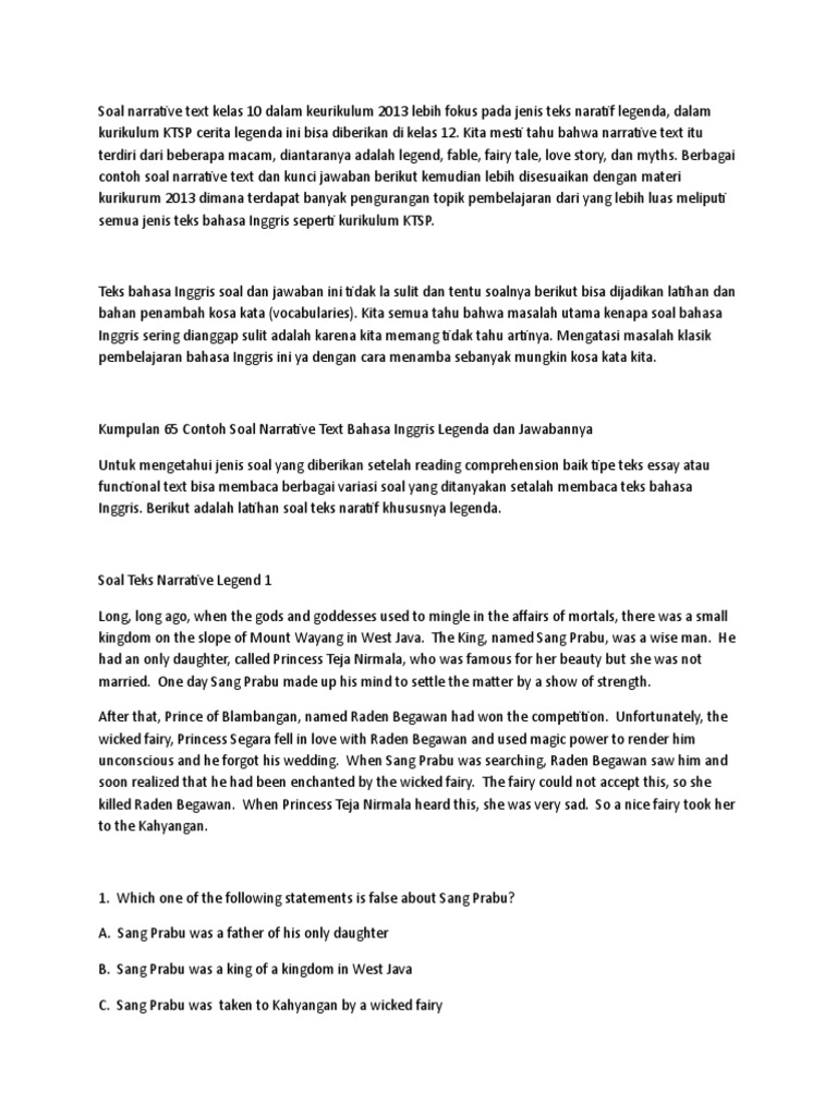 Soal Narrative-WPS Office | PDF