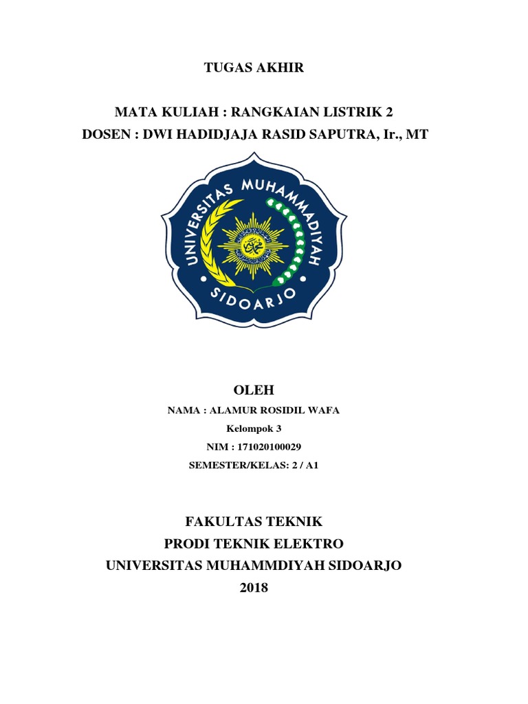 Project Rangkaian Listrik 2 Orde 2 | PDF | Metode & Bahan Ajar