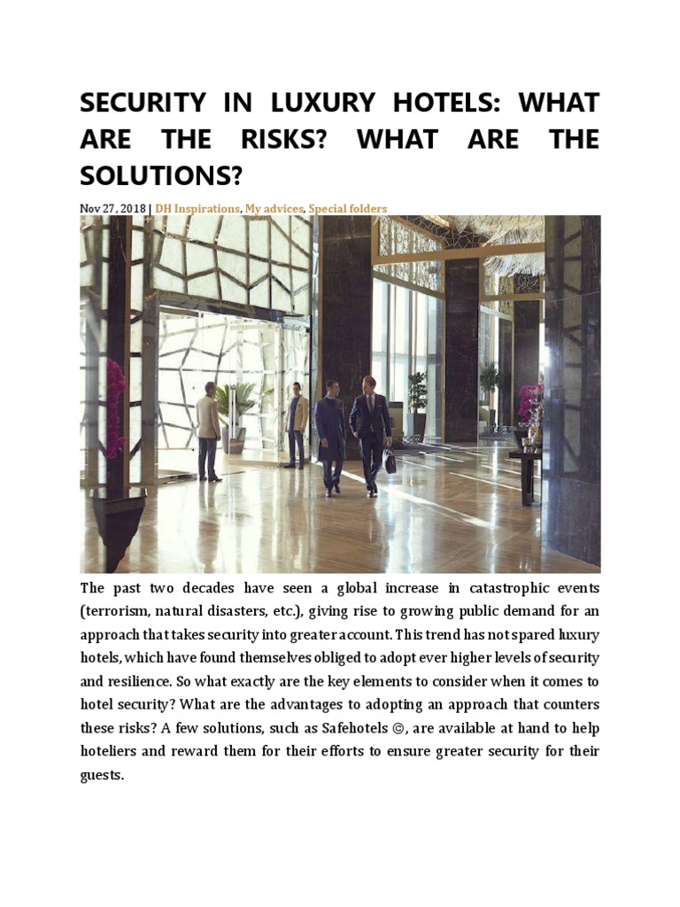 45 Security in Luxury Hotels | PDF | Security | Investing
