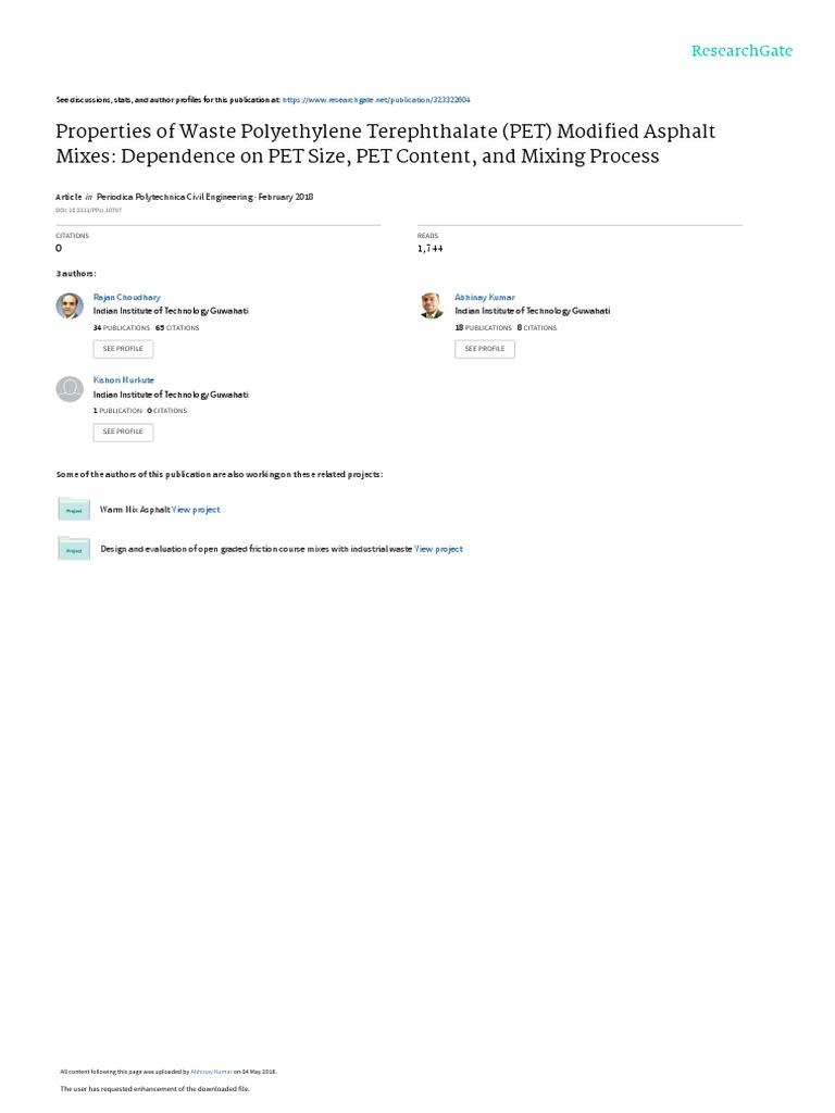 2018 PP Ce Pet Paper | PDF | Plastic | Asphalt