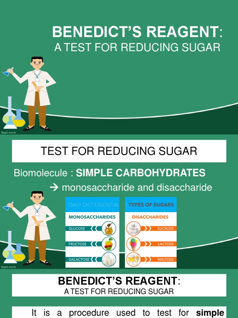 BENEDICT's REAGENT - A Test For Reducing Sugar | PDF