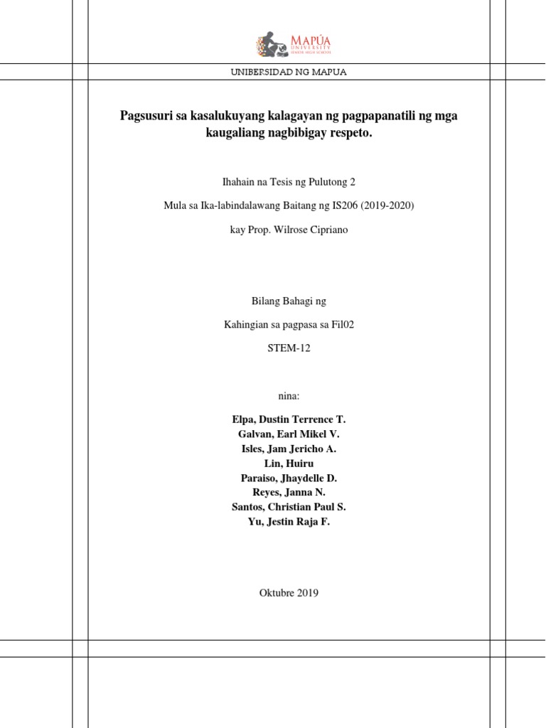 Final Pulutong 2 Tesis | PDF