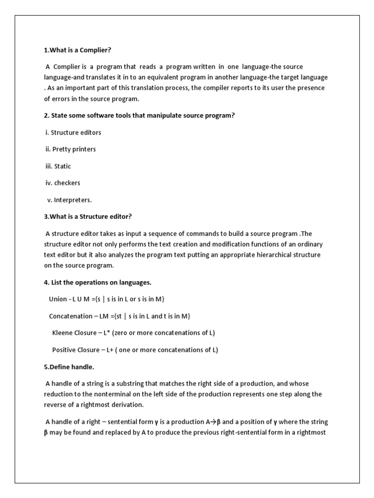 Compiler Design | PDF | Compiler | Parsing