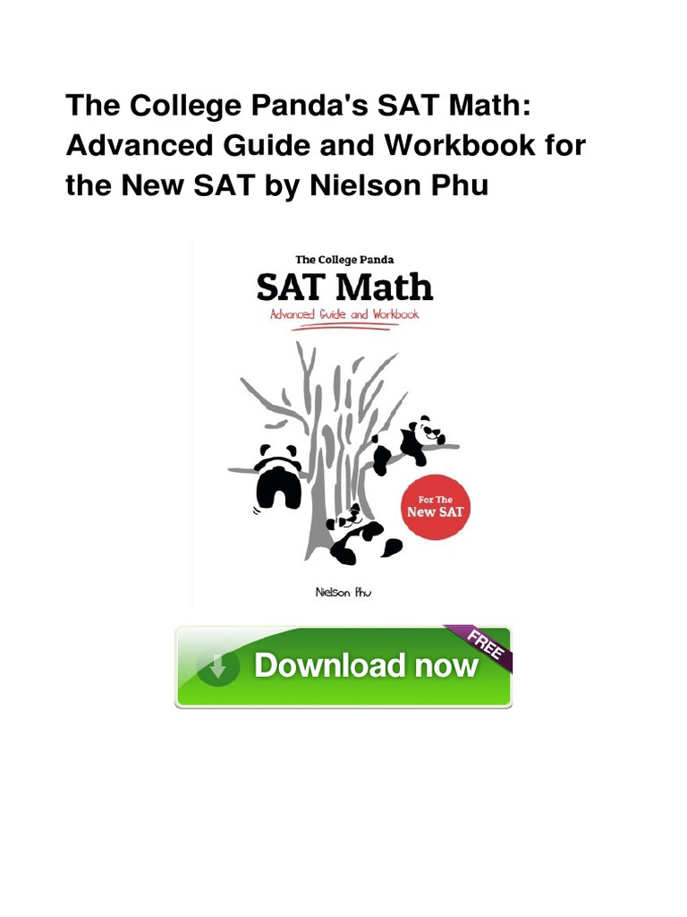 The College Panda's SAT Math: Advanced Guide and Workbook For The New ...