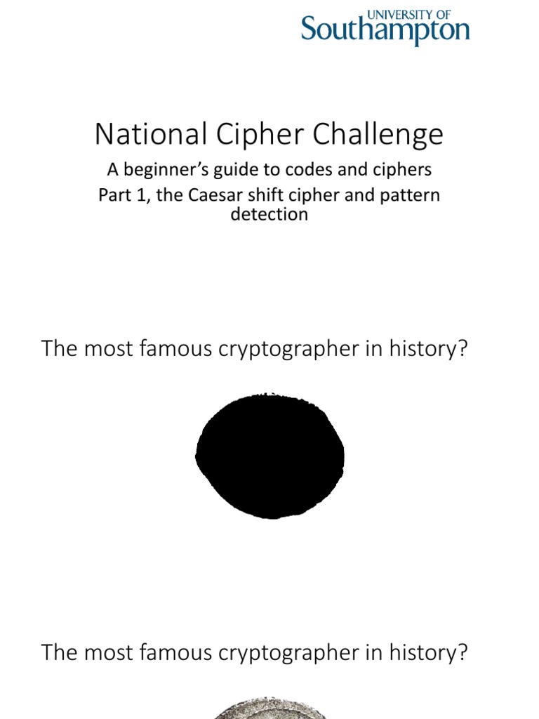 National Cipher Challenge: A Beginner's Guide To Codes and Ciphers Part ...