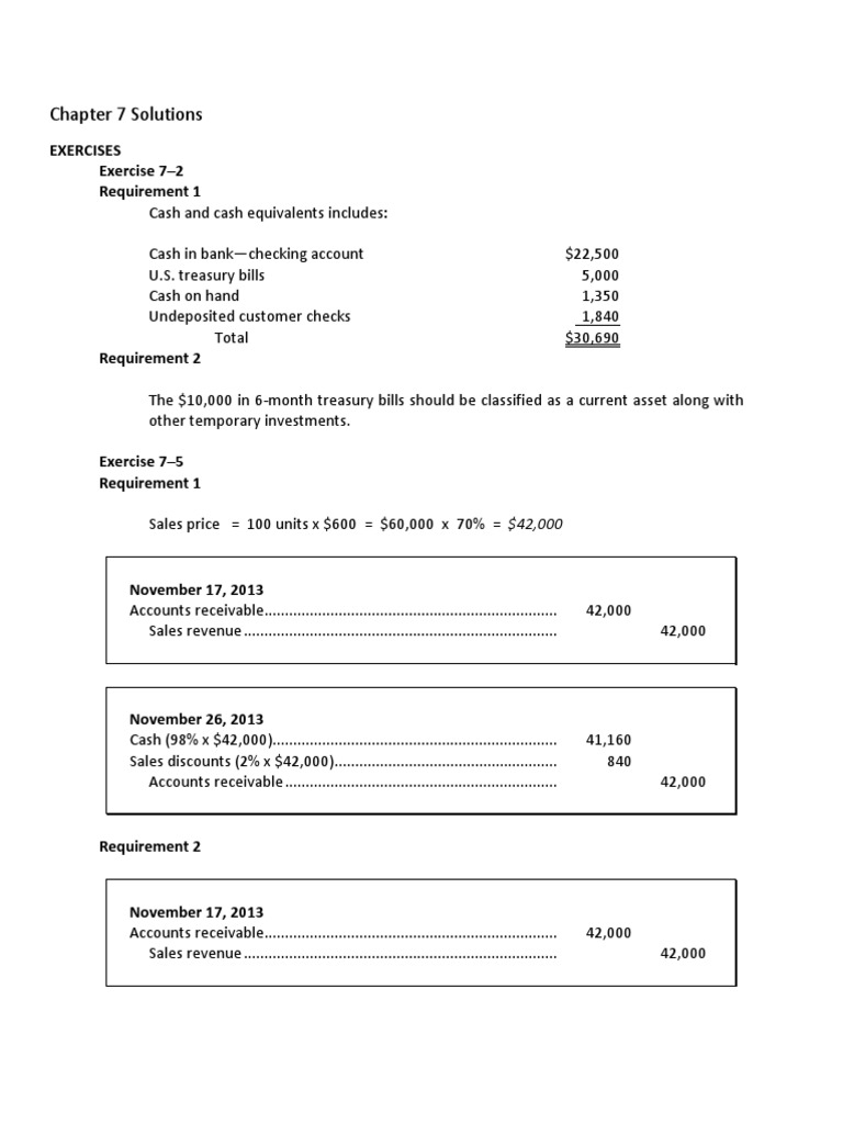 Chapter 7 Solutions: Exercise 7-2 Requirement 1 Exercises | Download ...