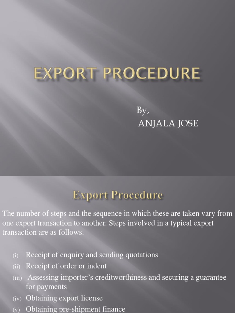 The Steps of an Export Transaction: A Comprehensive Guide to Navigating ...