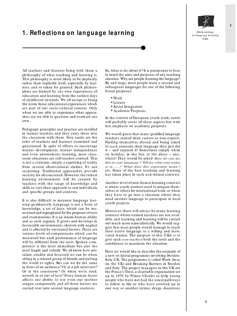 Reflections On Language Learning | PDF | Learning | Teachers