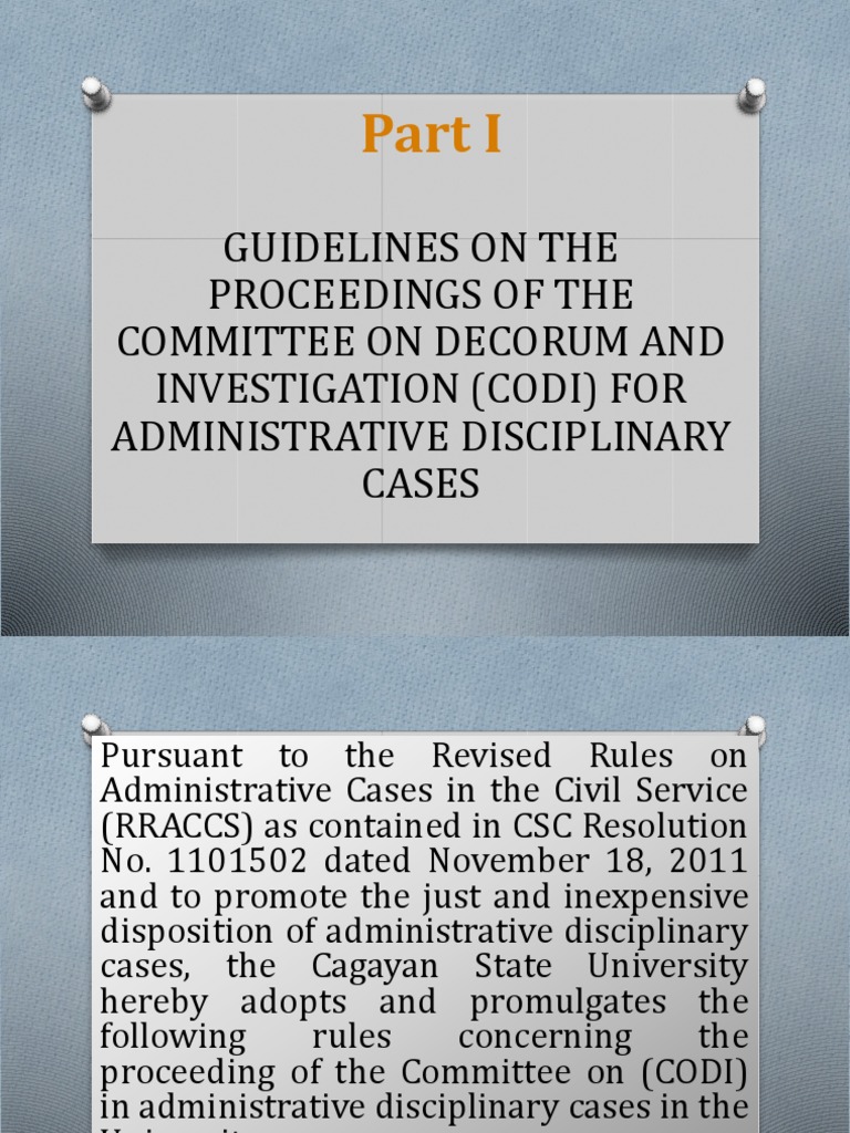 Guidelines On The Proceedings of The Committee On Decorum and ...