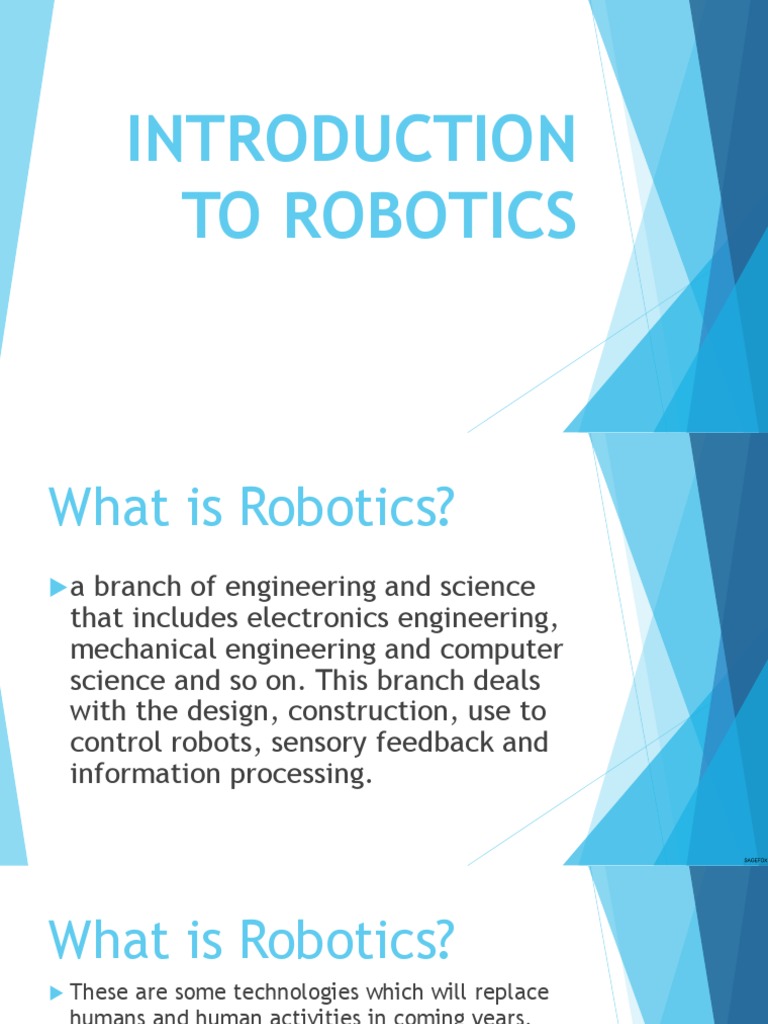 Introduction To Robotics 2 | PDF | Robot | Robotics