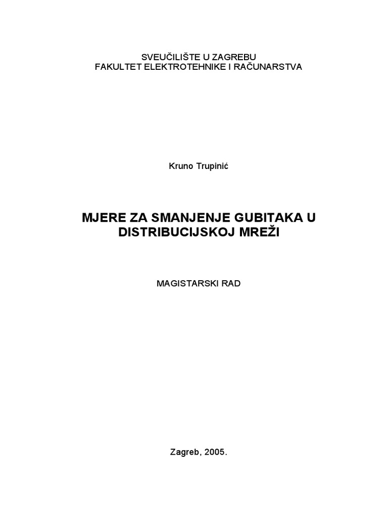 Mjere Za Smanjenje Gubitaka U DM | PDF