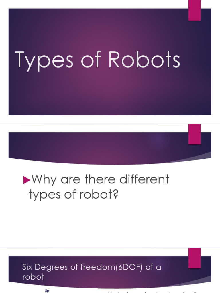 Overview of Robot Types and Uses | PDF | Cartesian Coordinate System ...
