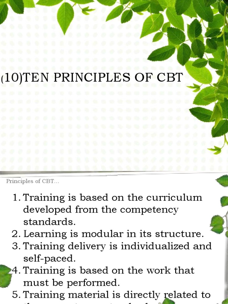 10 CBT Principle | PDF
