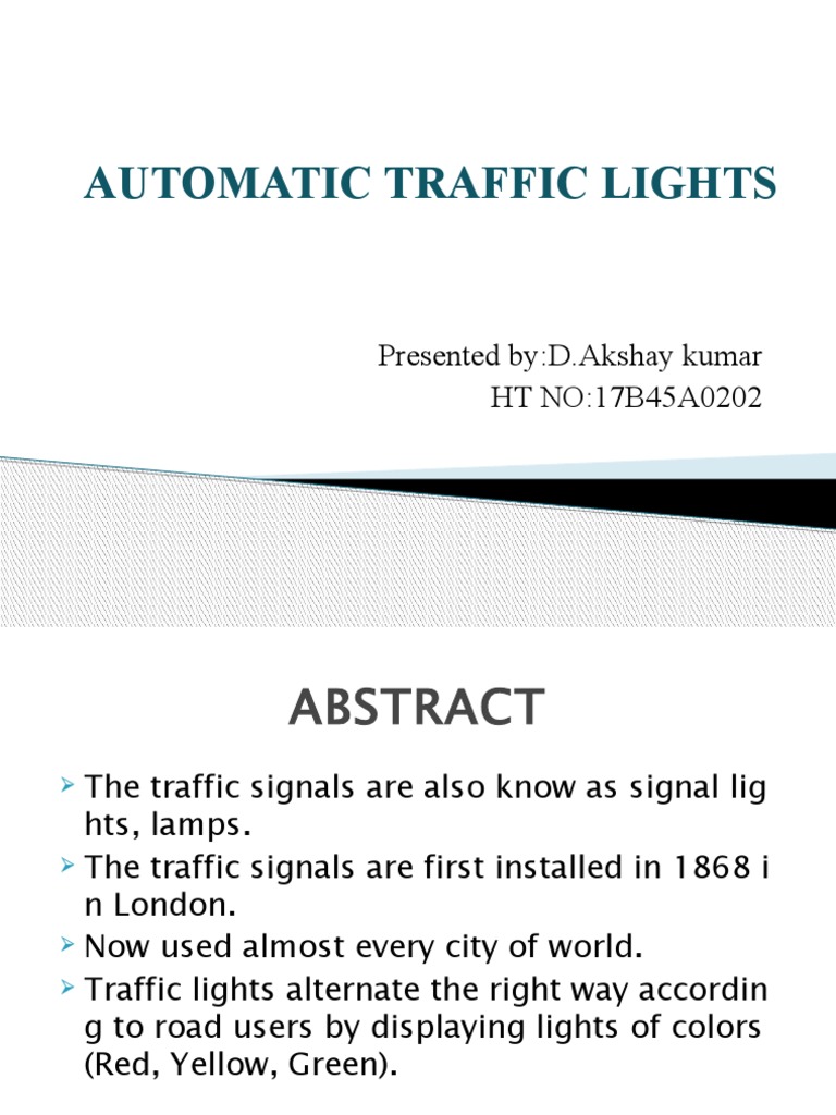 An Overview of Automatic Traffic Lights: Components, Working Concept ...