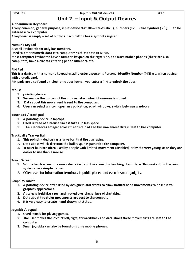 Chapter 2 Input & Output Devices PDF | PDF | Smart Card | Computer Monitor