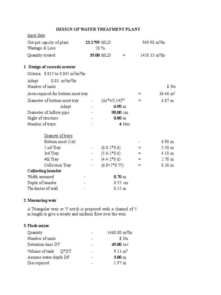 35 Mld WTP Estimate (1) | Toilet | Chemical Engineering