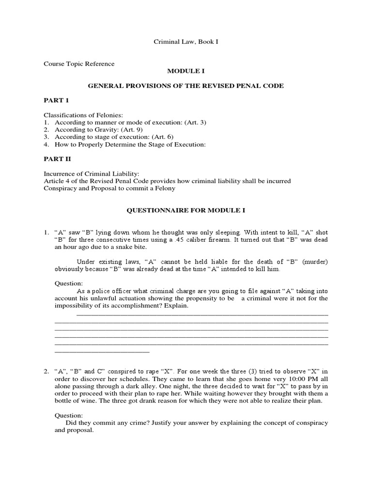 General Provisions of The Revised Penal Code | PDF