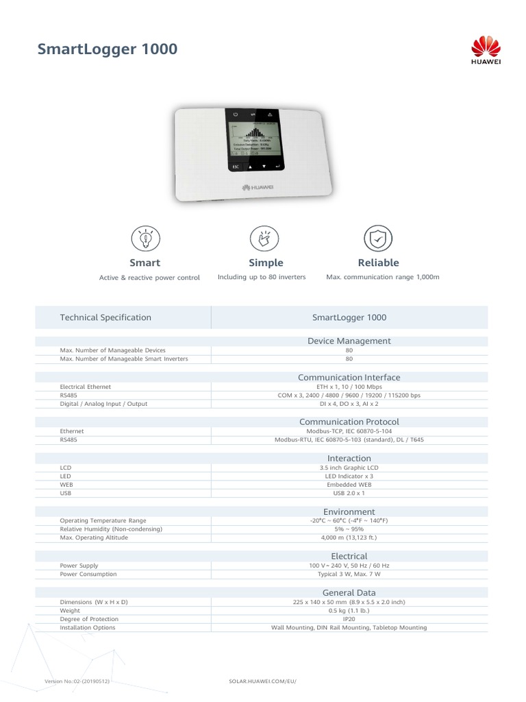 Smart Logger 1000 | PDF | Usb | Physical Layer Protocols
