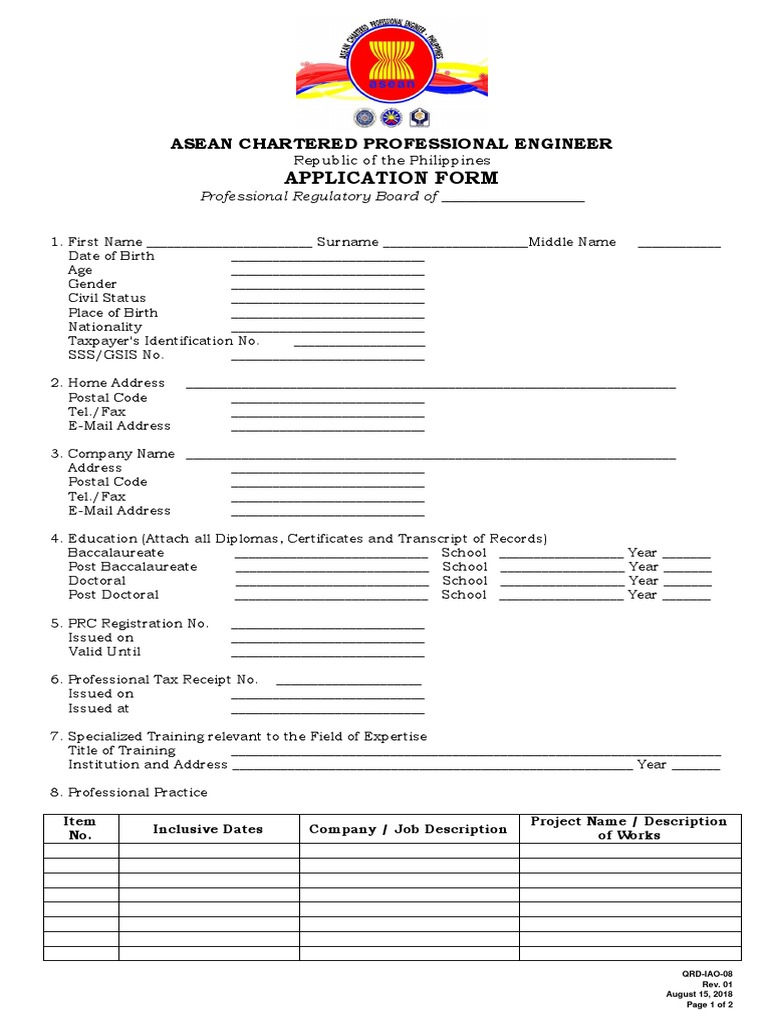 ACPE Application Form | PDF | Government Information | Government