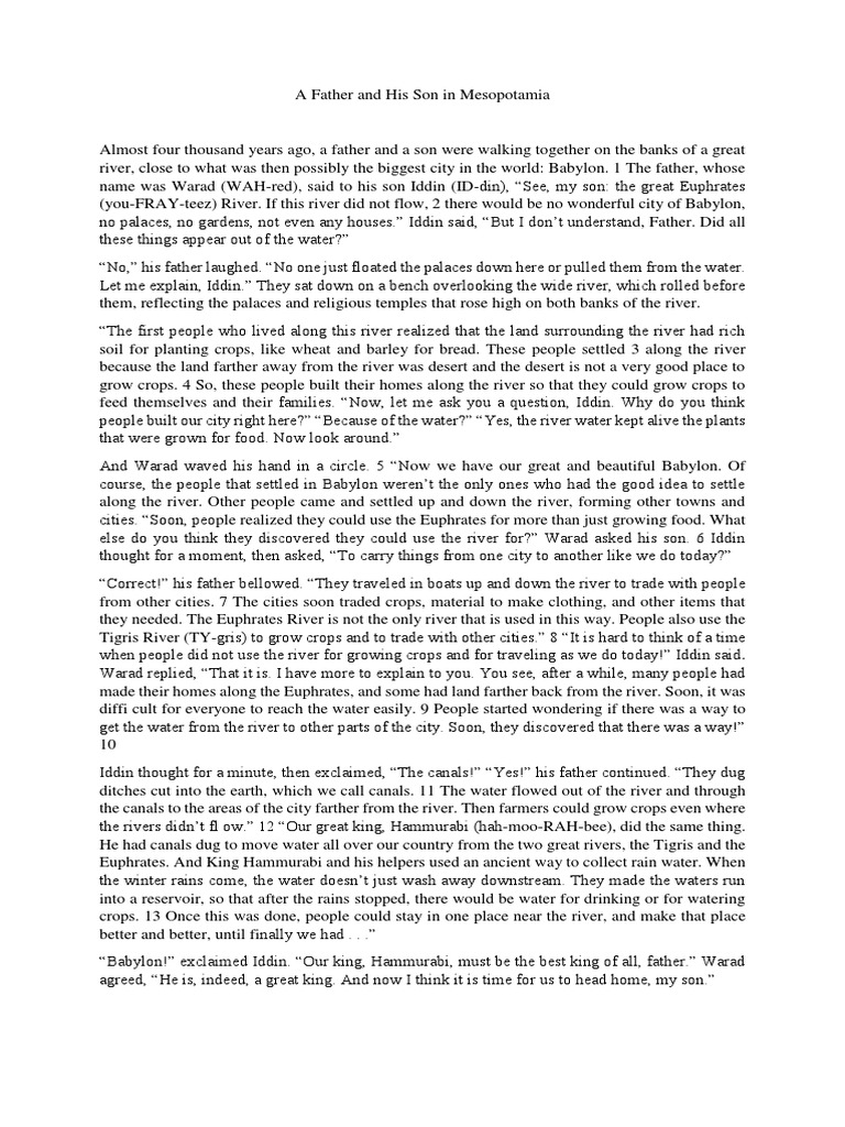 A Father and His Son in Mesopotamia | PDF | Euphrates | Babylon