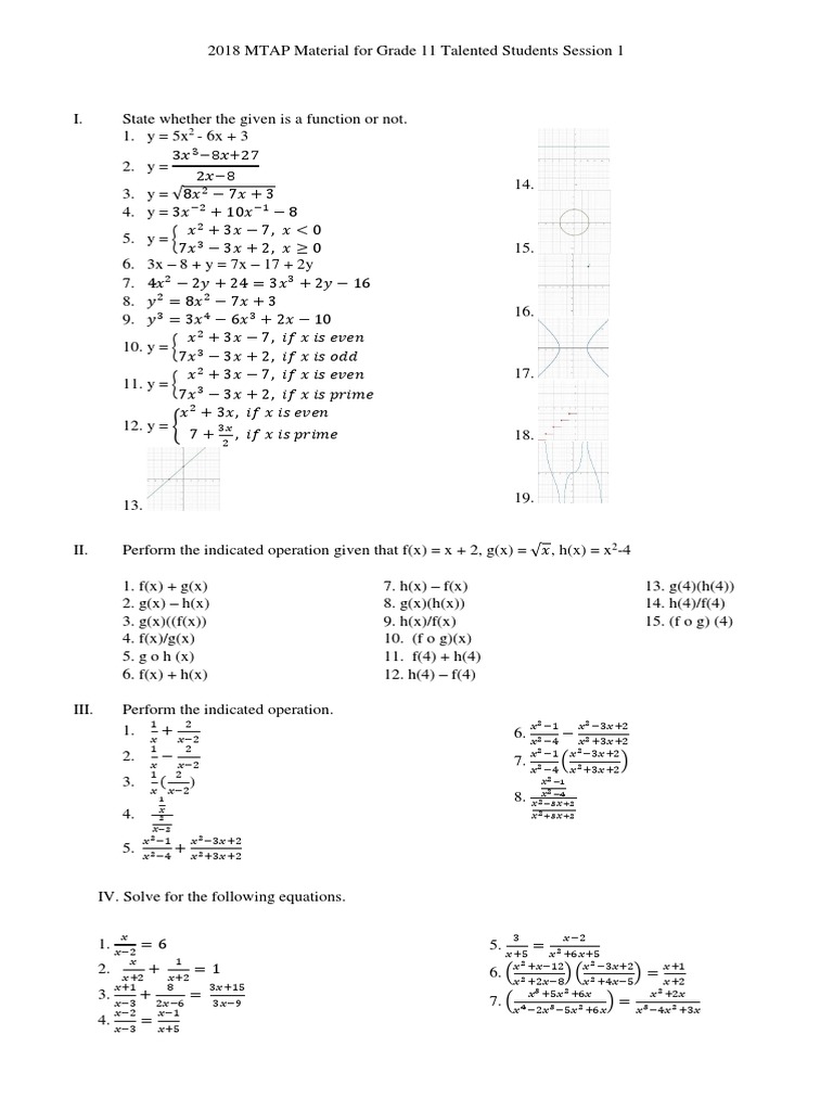 2018 MTAP Reviewer for Grade 11 Students | PDF | Area | Triangle