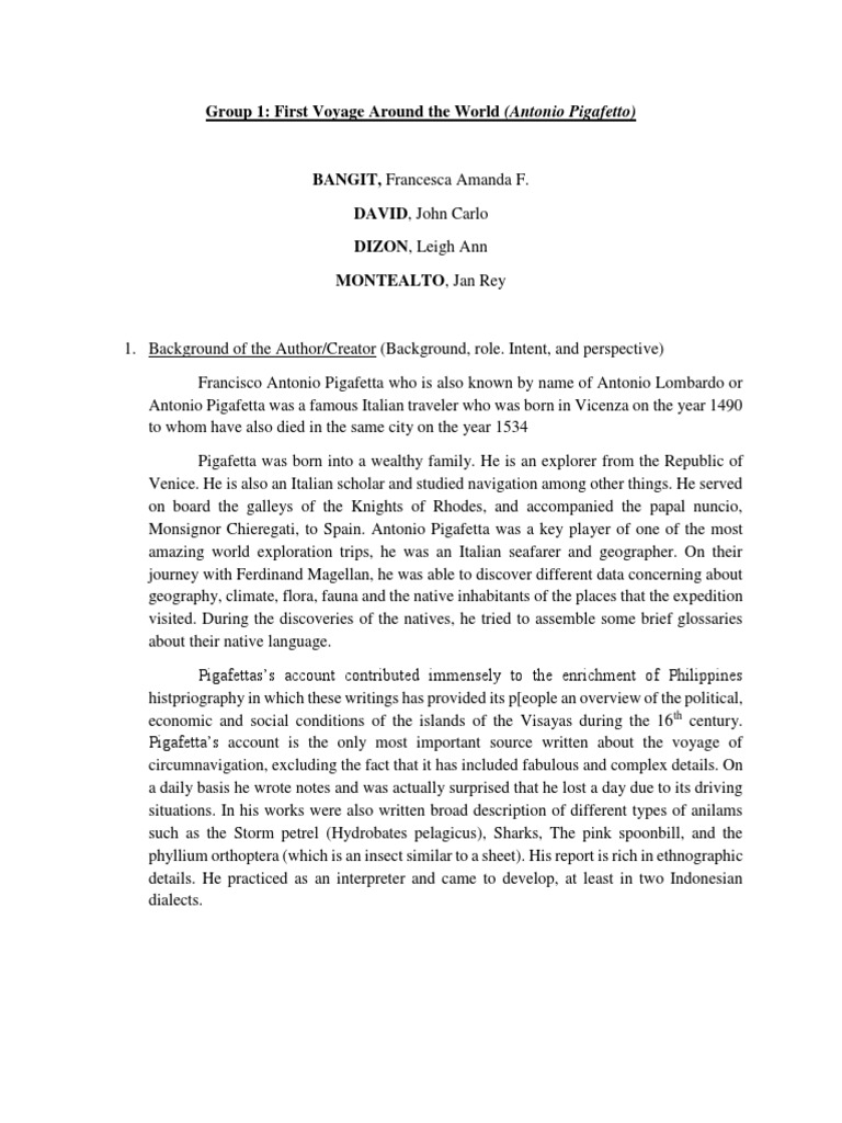 First Voyage Around The World | PDF | Exploration | Age Of Discovery