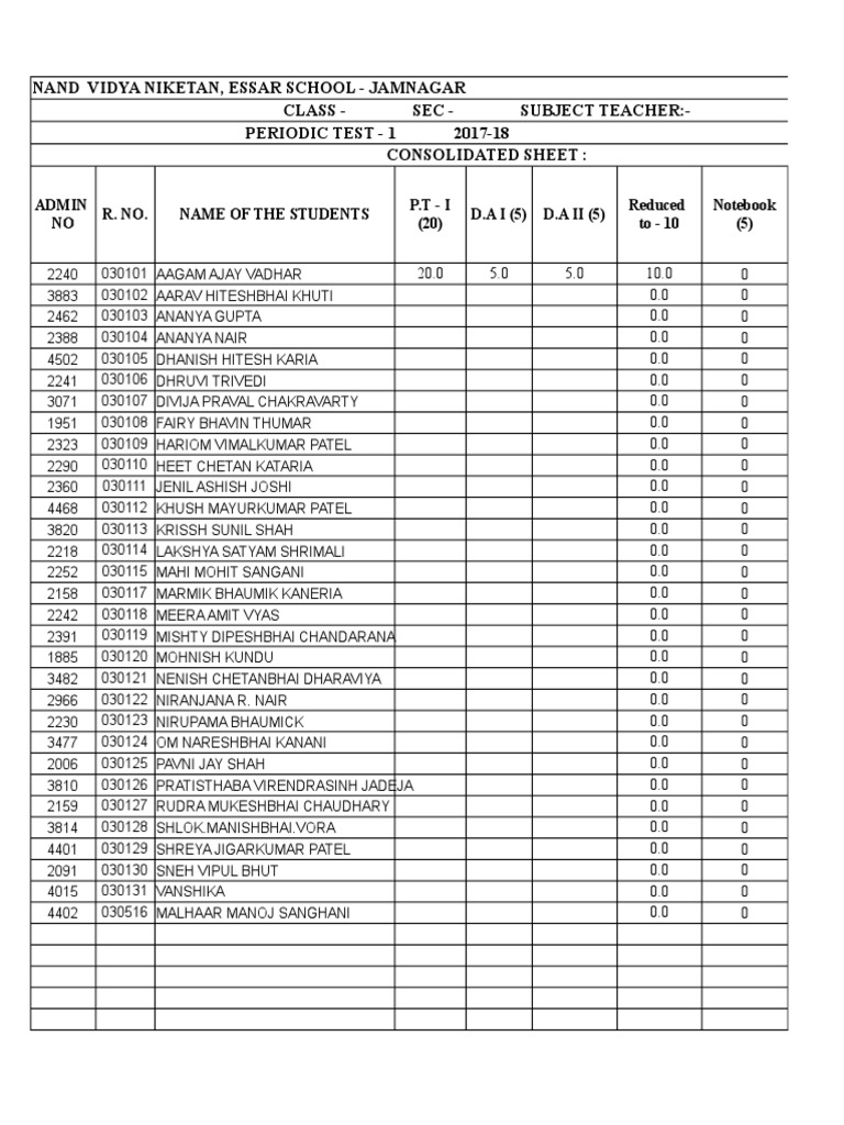 III A - Consolidated Sheet | PDF
