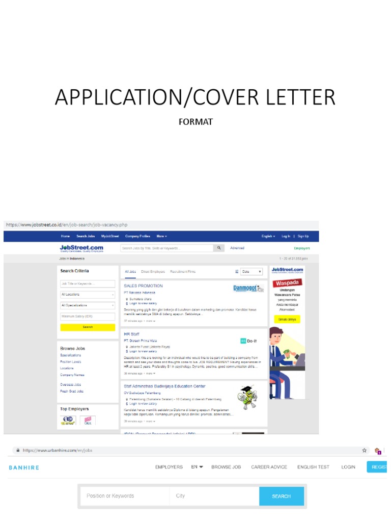 Application/Cover Letter: Format | PDF